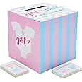 Amazon.com: Boy or Girl Gender Reveal Ballot Box with 50 Cards, Baby ...