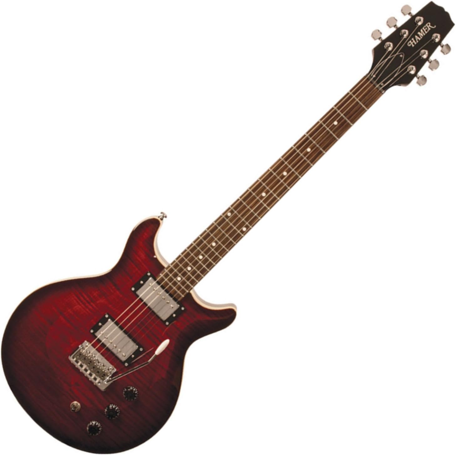 Amazon.com: Hamer Xt Series Sunburst Electric Guitar - Flame Top Dark ...