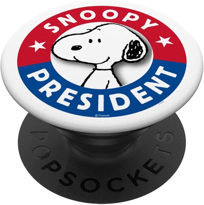 Amazon.com: PEanuts Snoopy for president PopSockets PopGrip: Swappable ...