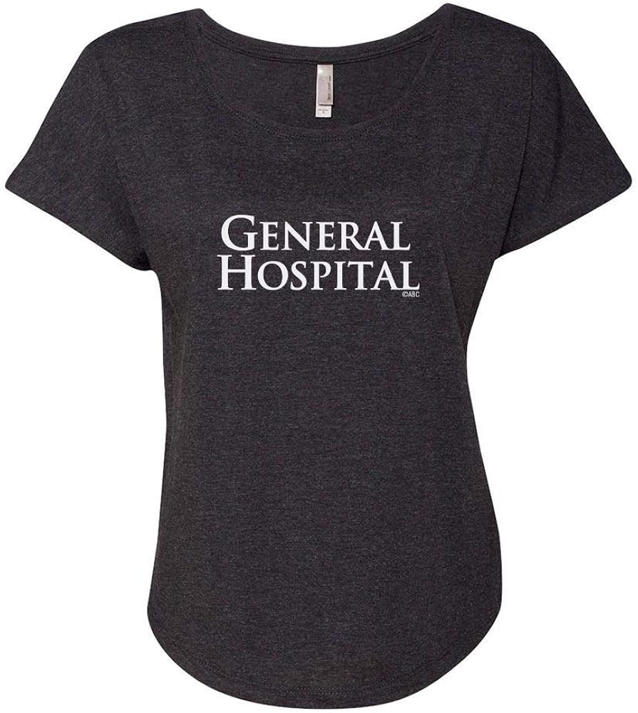 Amazon.com: General Hospital Logo Women's Tri-Blend Dolman T-Shirt ...