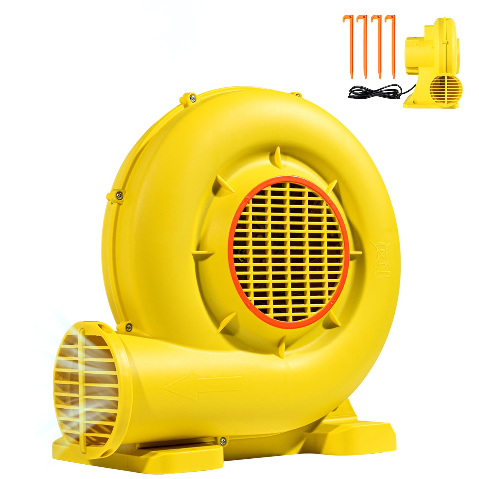VEVOR Inflatable Blower, 0.5 & 0.6 HP Dual-Power, Electric Air Blower ...