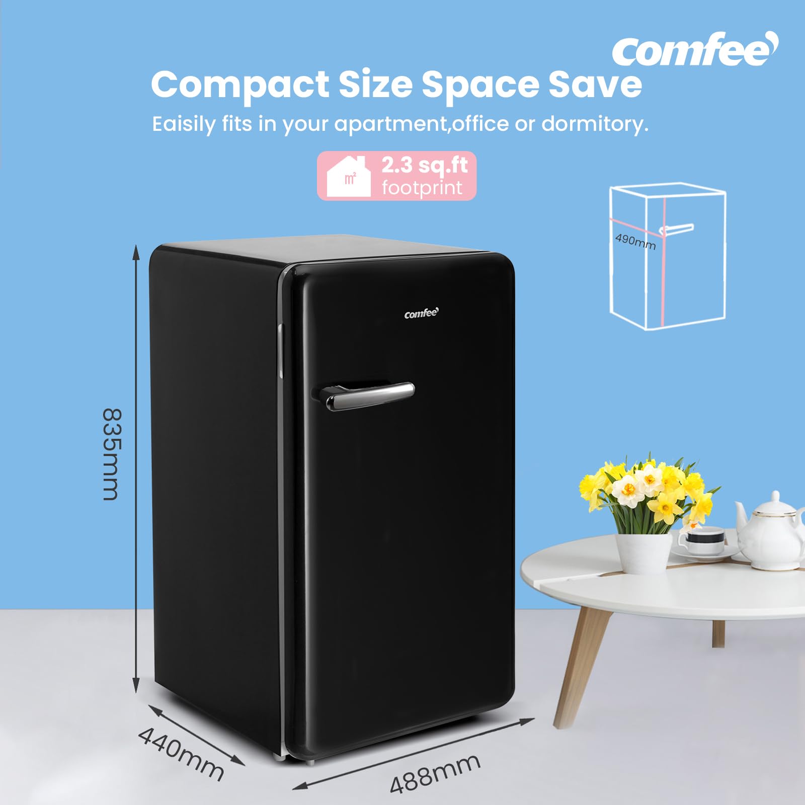 Mua COMFEE' RCD93BL1RT(E) Under Counter Fridge Only, 93L Retro ...