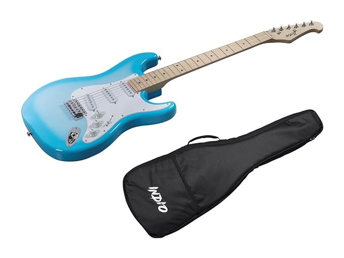 Indio Cali Classic Electric Guitar with Gig Bag-Blue Burst: Amazon.co ...