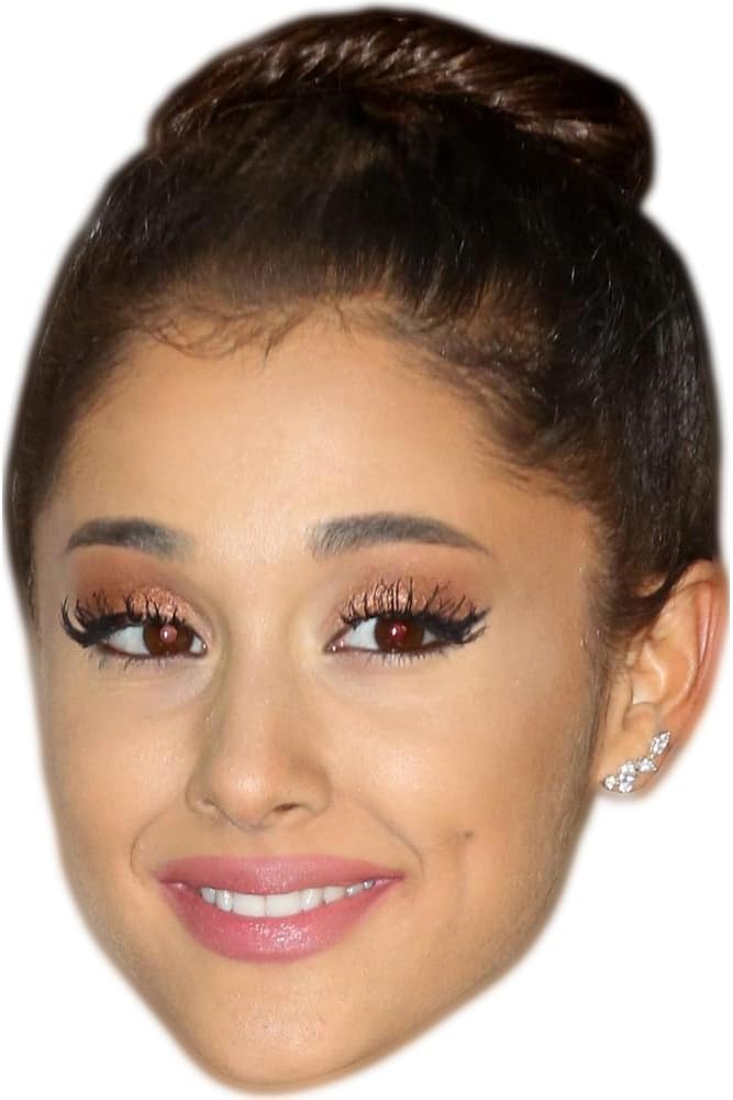 Ariana Grande (Hair Up) Celebrity Mask, Card Face and Fancy Dress Mask ...