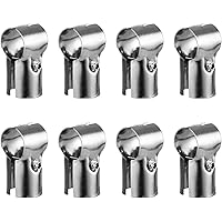 TEHAUX Chain Link Fence End Rails Clamp, T Pipe Clamp Stainless Steel ...