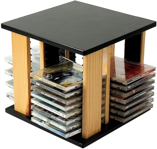 Amazon.com: Desktop Cd Rack，Rotating Disc Shelf，Ps4 Cd Storage Bag，360 ...
