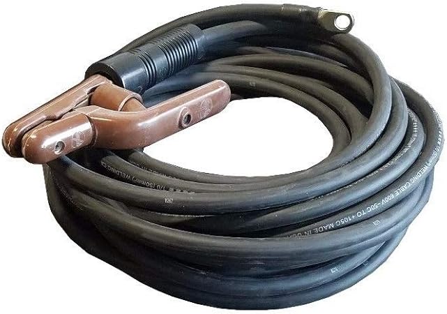 100' Ft 2/0 Welding Cable Lead with Stinger & Lug BLACK - - Amazon.com