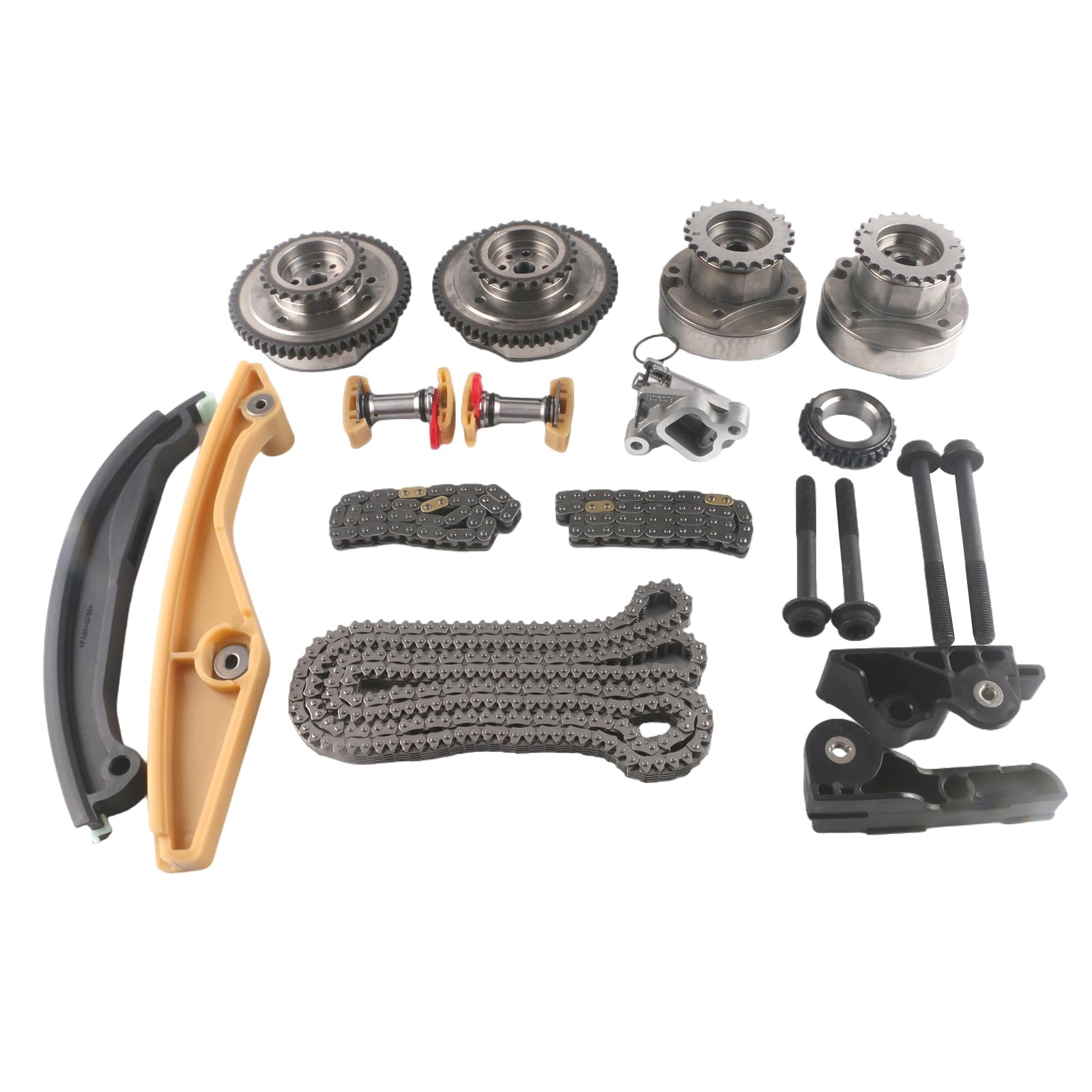 HLBTK AT4Z6B274A AT4Z6L266B 90738S Engine Timing Chain Kit with VVT Cam ...