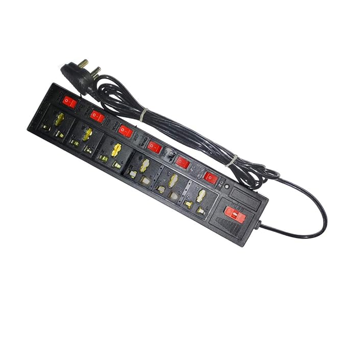 Buy Unique Electricals 6 Socket 6 Switch Extension Board with Long Wire ...