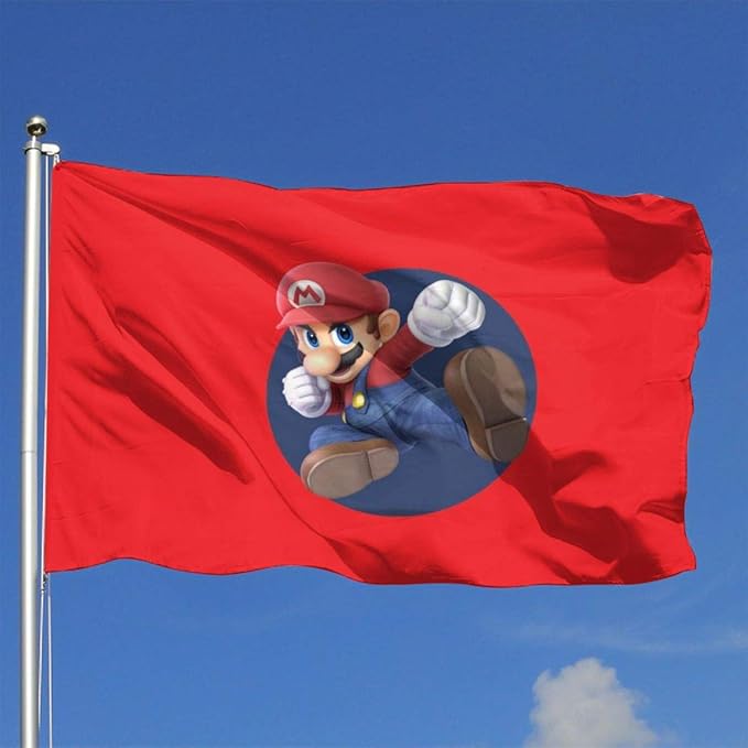 HUHAOCZ - Bandera de Super Mario de 10, 16 x 15, 24 cm para decoración ...