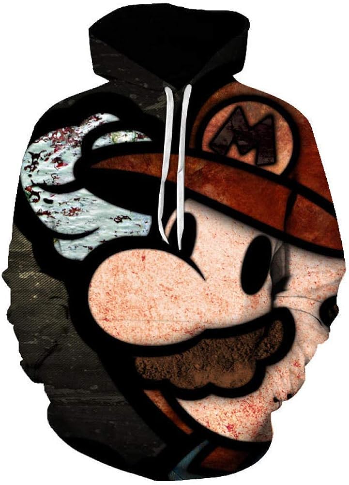 Men's Super Mario Hoodie,Uniform 3D Printed Fit Men's Hoodies: Amazon ...