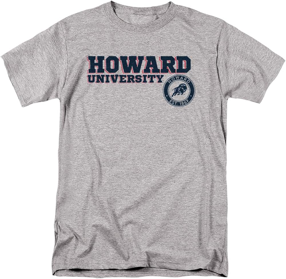Amazon.com: Howard University Official Block Text Unisex Adult T Shirt ...