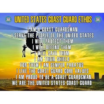 Amazon.com: Coast Guard Poster Coast Guard Creed USCG Gifts USCG 18X24 ...