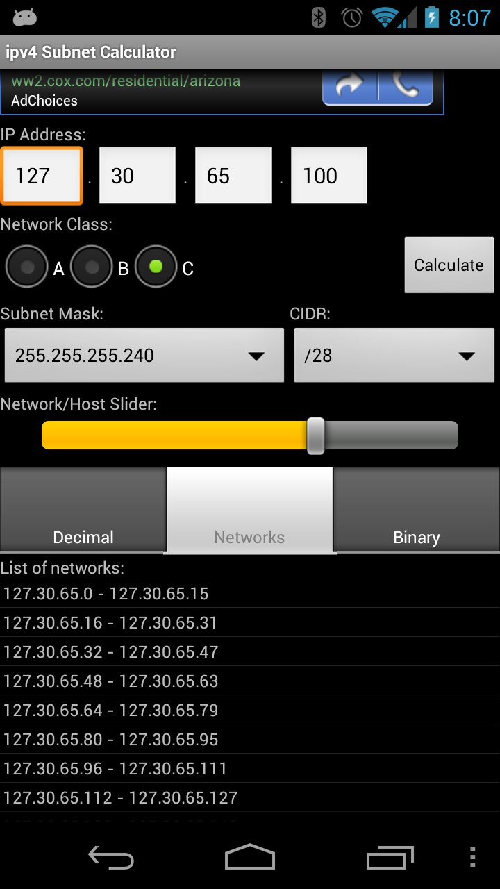 ipv4 Subnet Calculator:Amazon.de:Appstore for Android