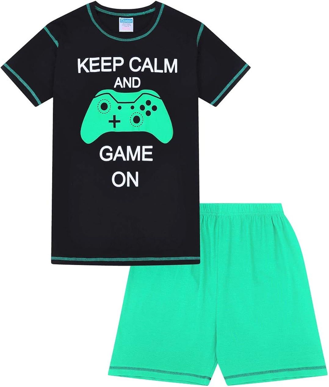Keep Calm and Game On Short Gaming Pyjamas: Amazon.co.uk: Clothing