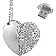 Amazon.com: EcooDisk 64GB USB 3.0 Flash Drive Diamond Heart with ...