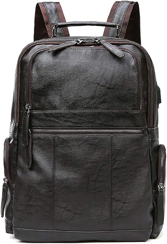 ZJX168 Zaino Porta pc Uomo Pelle Ufficio Zaino Casual da Uomo Business ...