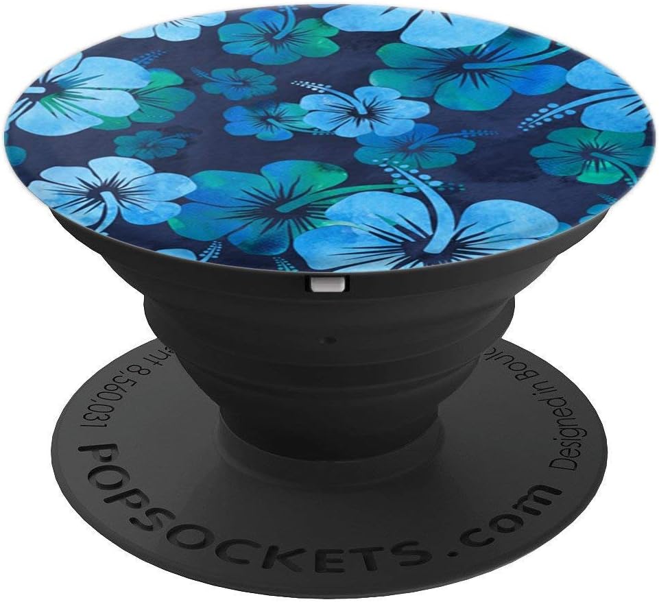 Amazon.com: Hibiscus Pop Mount Socket Trendy Blue Floral Botanical ...