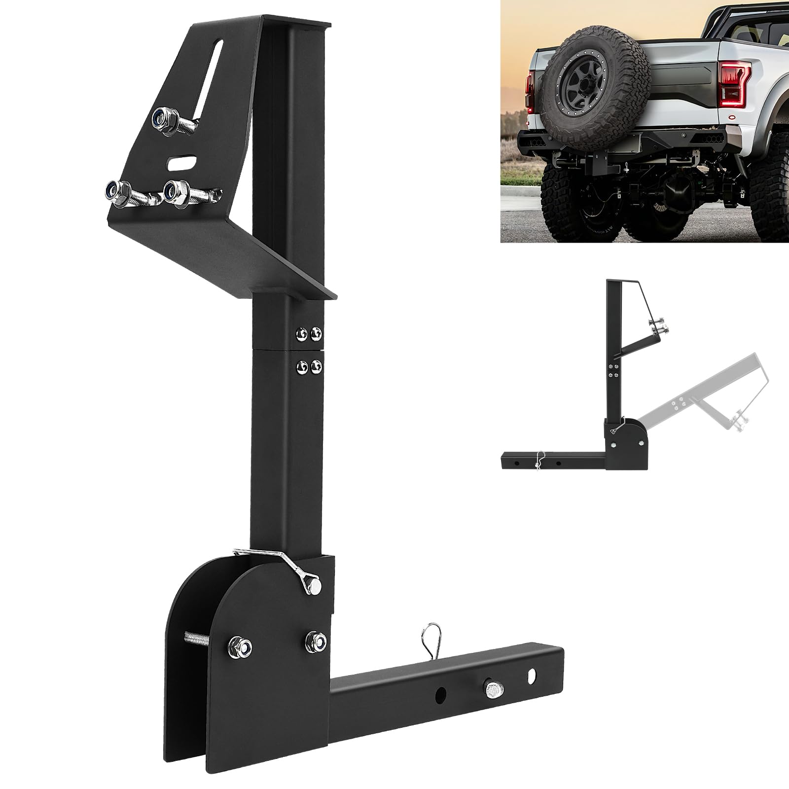 Panoyu Hitch Spare Tire Carrier Universal Hitch Spare Tire Mount ...