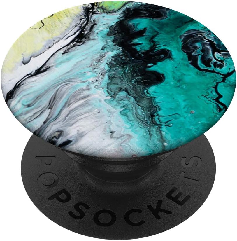 Amazon.com: Turquoise White Black Marble Pop Socket - Marble Pattern ...
