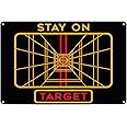 Amazon.com: SREELEATHERS Stay On Target Metal Poster Tin Sign Wall Art ...