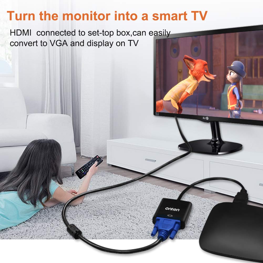 Mua HDMI to VGA, HDMI to VGA Adapter, Gold-Plated 1080P Active HDMI to ...