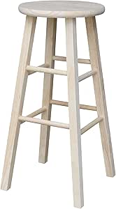 Amazon.com: International Concepts 30-Inch Round Top Stool, Unfinished ...