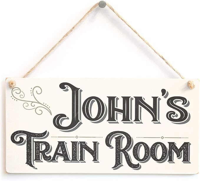 Personalised Train Room Sign - Unique Vintage Look Train Gift Plaque ...
