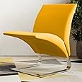 Amazon.com: Zuri Furniture Modern Bouncee Chair - Yellow Cashmere with ...