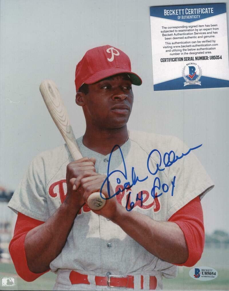 Richie Allen Dick Allen Phillies 1964 Roy Signed 8x10 Photo Beckett ...
