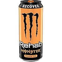 Amazon.com : 12 Pack - Monster Rehab - Peach Tea + Energy - 15.5oz ...