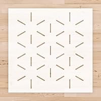 Amazon.com: Geometric Simple Pattern Wall Stencil for Painting, 12” x ...