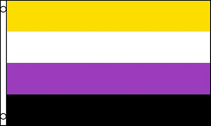 Non-Binary (NB) Genderqueer GQ LGBT 5'x3' (150cm x 90cm) Flag: Amazon ...
