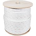 Poly Dacron Rope (3/4 Inch, 50 Feet) Twisted 3 Strand Line - Marine ...