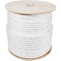 Poly Dacron Rope (3/4 Inch, 50 Feet) Twisted 3 Strand Line - Marine ...
