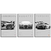 Amazon.com: Car Posters Modern Canvas Wall Art For Men Boys Room Decor ...