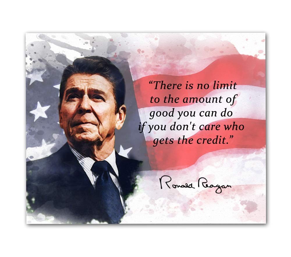 Amazon.com: Ronald Reagan Quotes Wall Art, 8"x10" Unframed Art Print ...