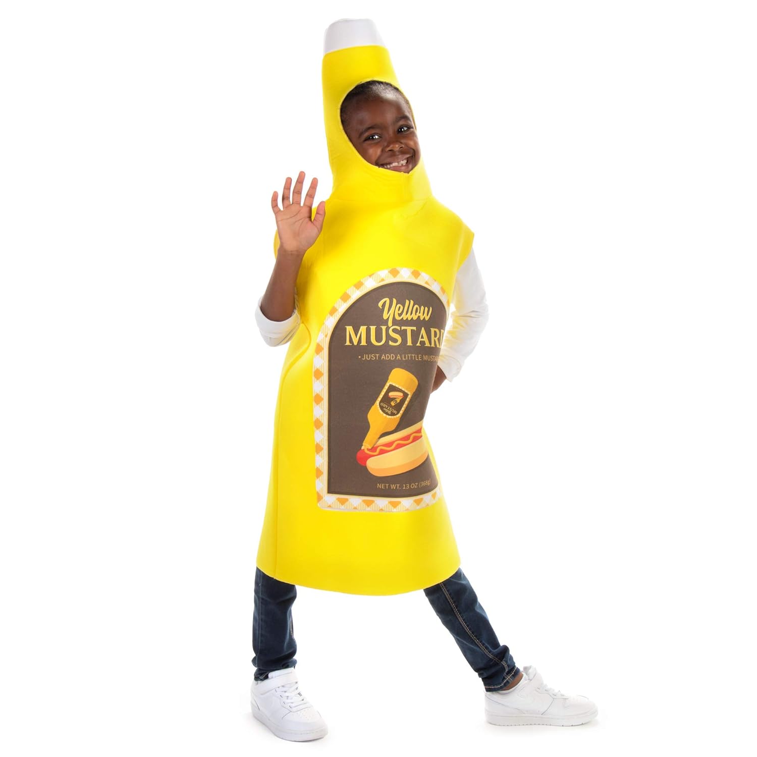 Buy Classic Mustard Bottle Childrens Halloween Costume - Fun Food Kids ...