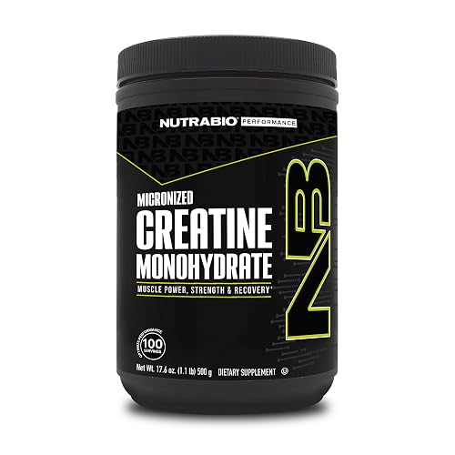 NutraBio Pure Micronized Creatine Monohydrate Powder Supplement ...