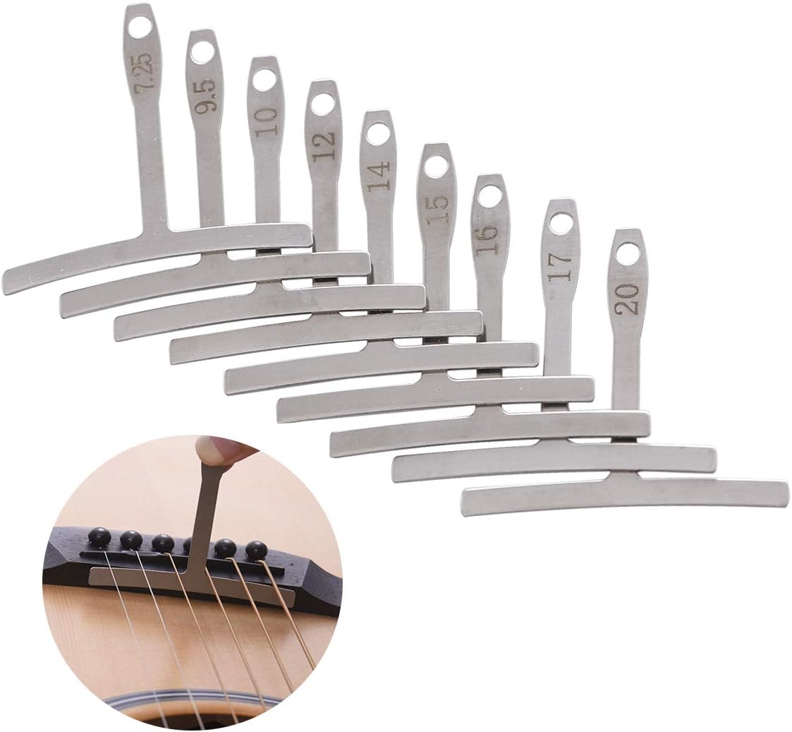 Set of 9 Understring Radius Gauge for Guitar and Bass Setup Luthier ...
