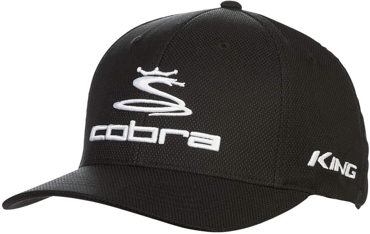Cobra Unisex Pro Tour Stretch Fit Cap - Black - M/L: Amazon.co.uk: Clothing
