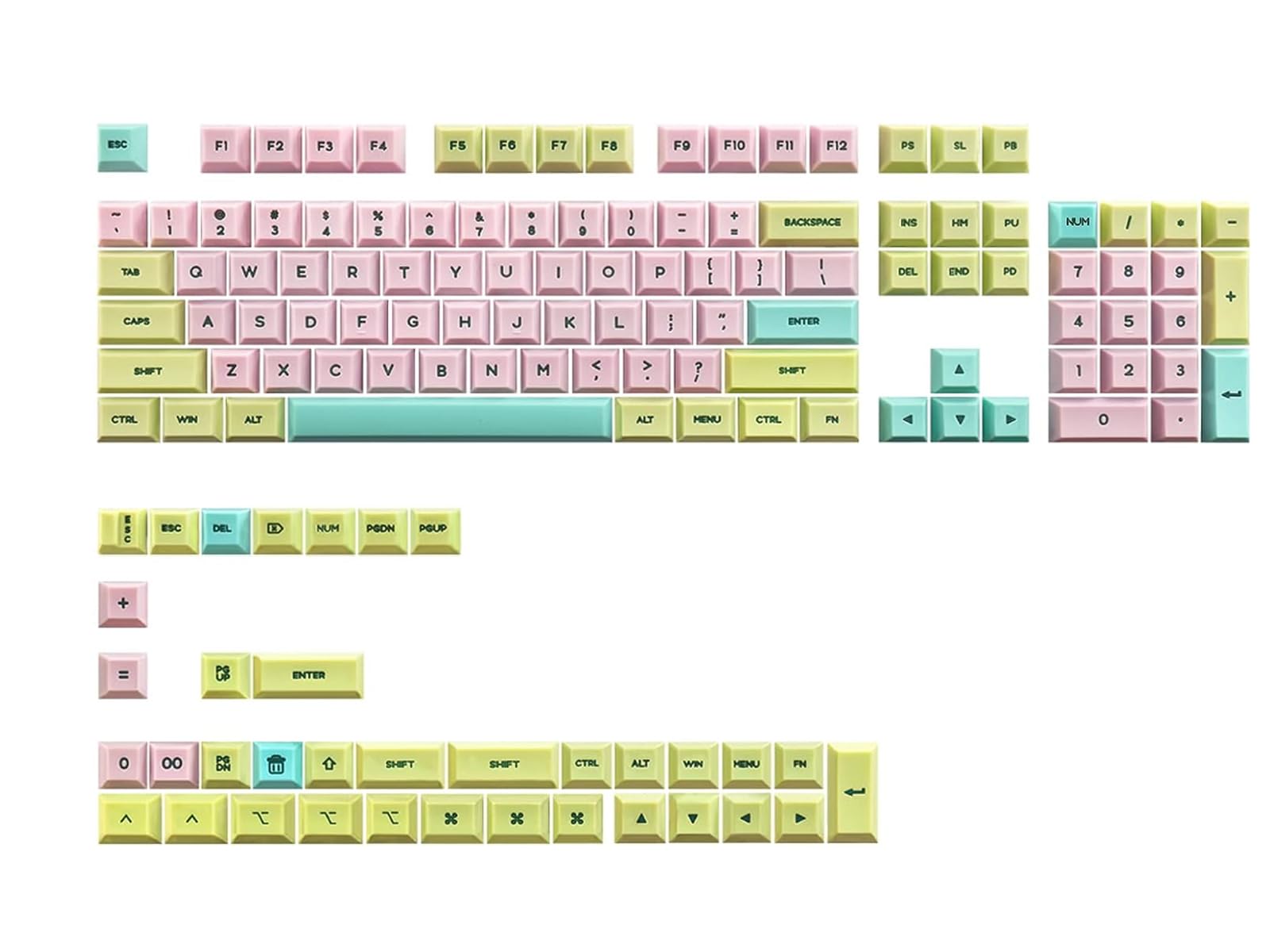 Mua SKYLOONG Silicone PBT Mechanical Keyboard Keycaps 140 Keys Full Set ...