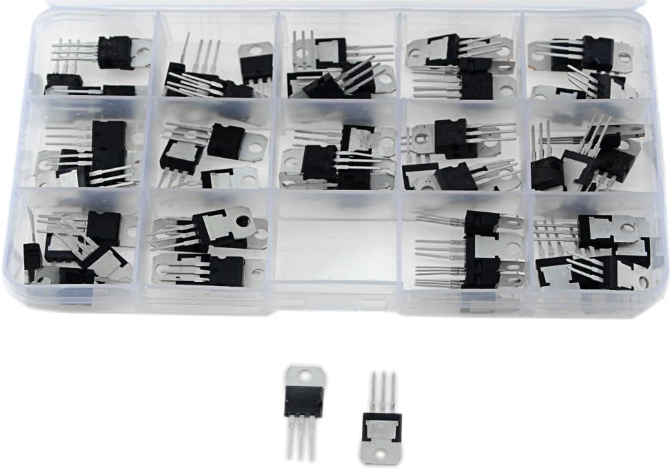 DollaTek 70PCS 14 Values Three Terminal Positive Negative/Voltage ...