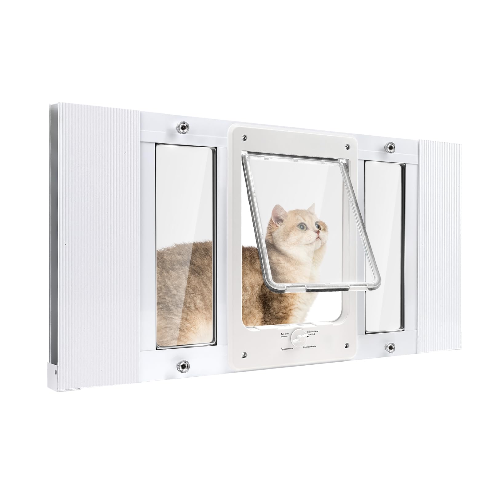 Petoasis Pet Door for Window, Suitable for Window Widths of 23"-28 ...
