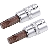 Amazon.com: uxcell 1/4" Drive x T40 Torx Bit Socket, S2 Steel Bits, CR-V Sockets 1.5" Length ...