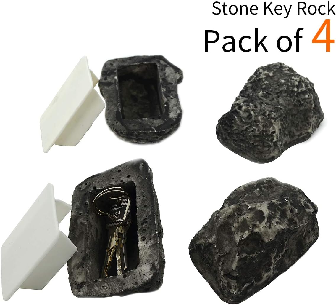Key Rock Stone Outdoor Key Keeper - Key Hiding Boxes - Pack of 4 ...