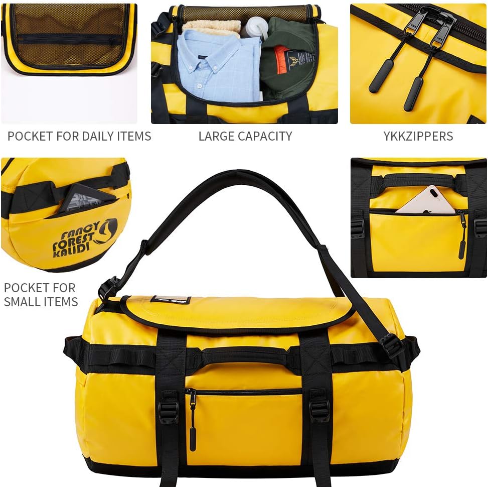 KALIDI 70L Duffle Bag Sports Holdall Backpack Shoulder Bag Waterproof ...