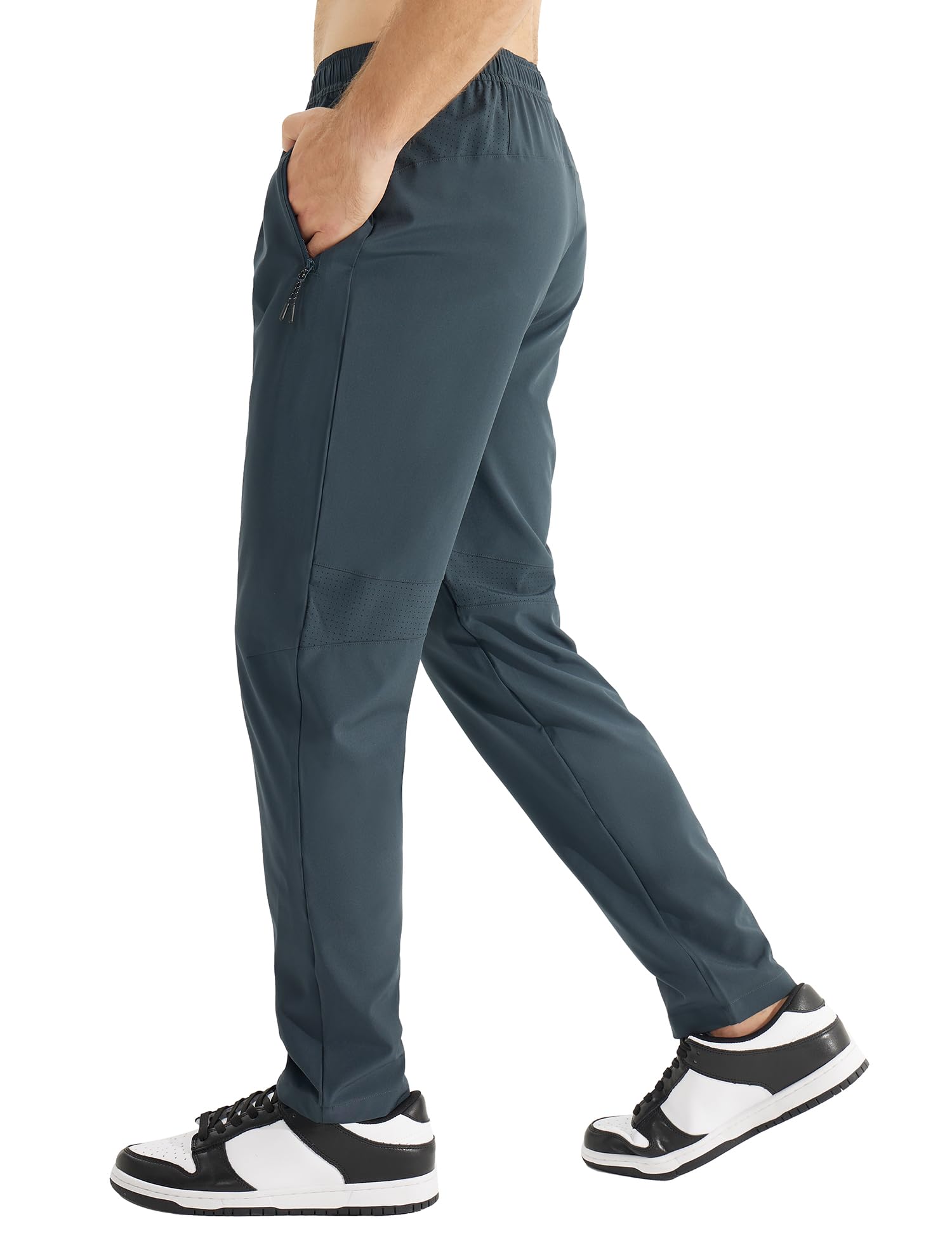 GuaGal Men's Lightweight Workout Joggers Pants with Zipper Pockets ...