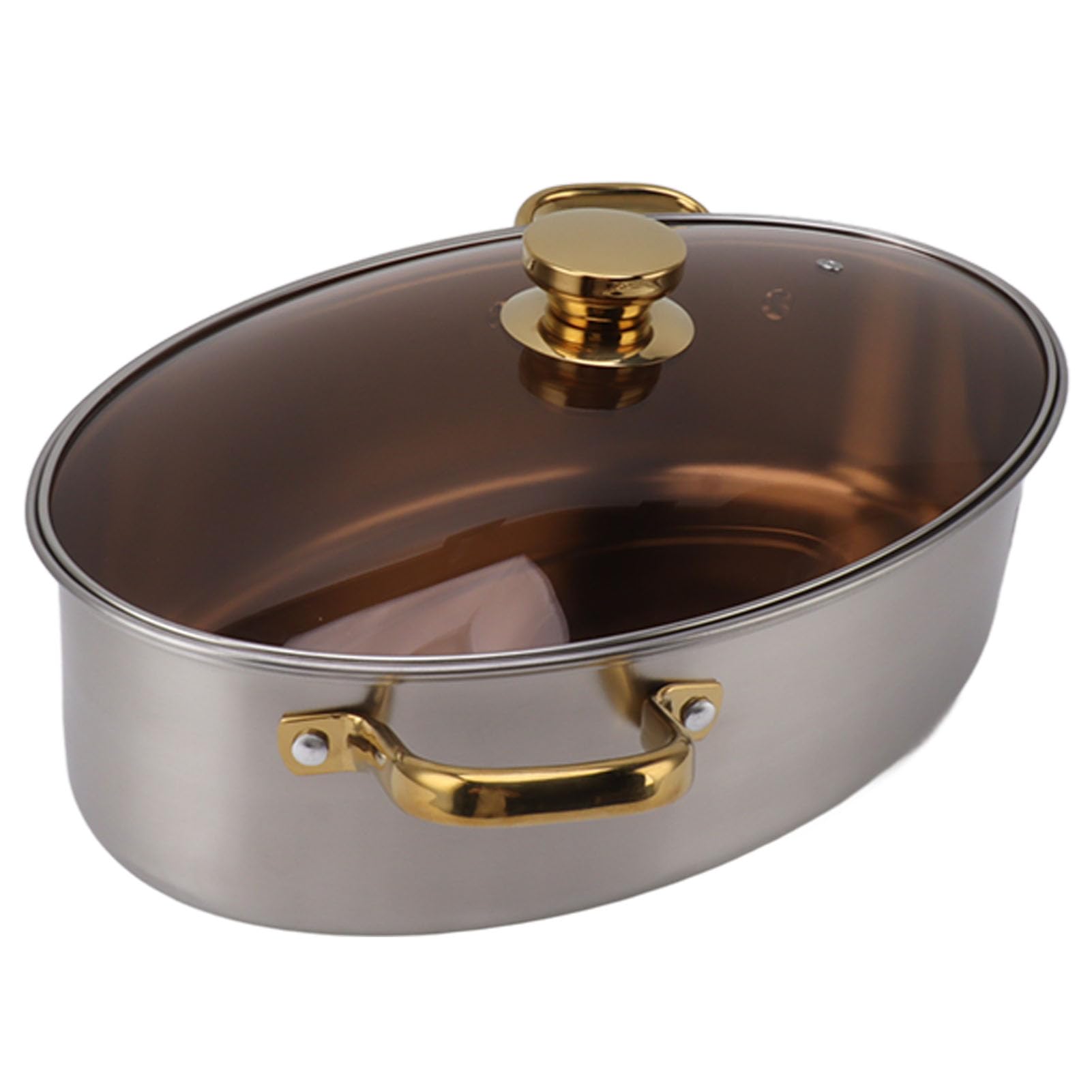 Stainless Steel Fish Steamer, Heavy Duty Oval Fish Steamer Pot with ...