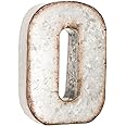 Amazon.com: CraftyCrocodile Galvanized Metal 3D Wall Letter O Block ...
